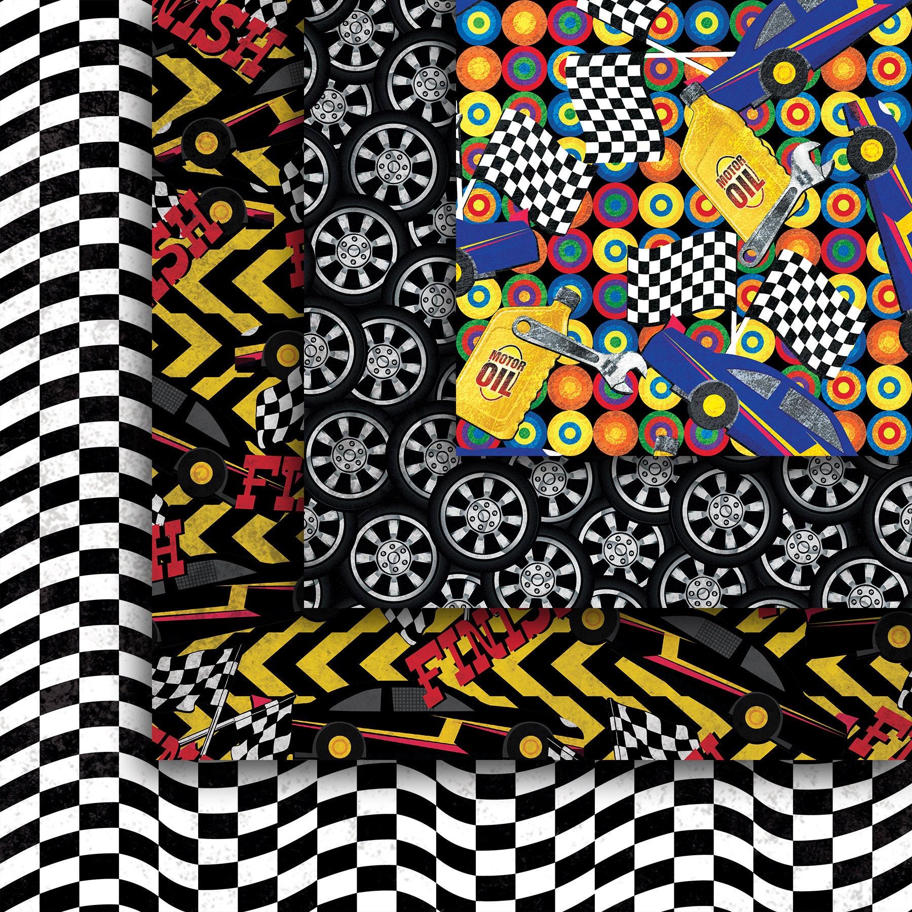 Race Car Seamless Digital Paper Pack Nascar Inspired Seamless - Etsy