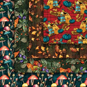Autumn Seamless Digital Paper Pack, Fall Digital Paper Pattern ...