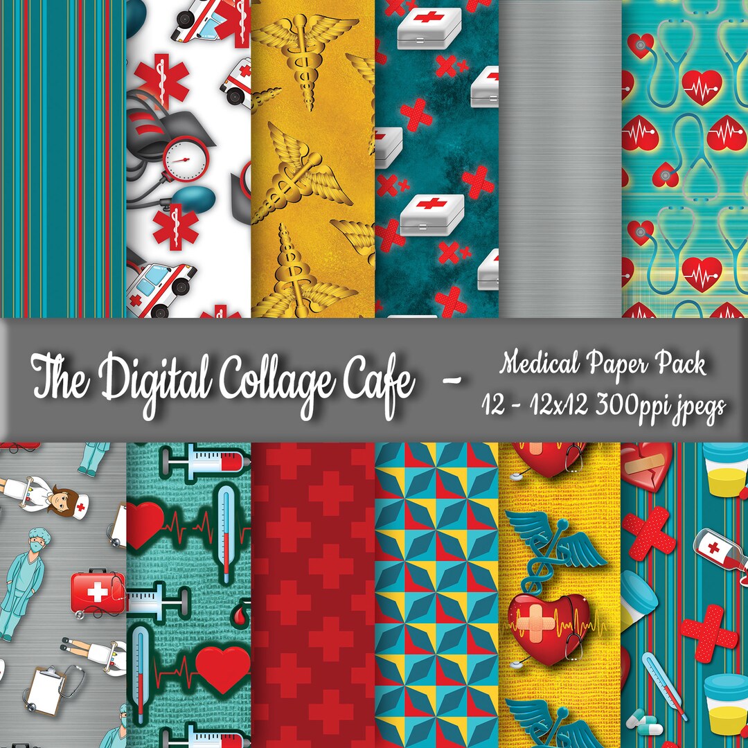 Medical Seamless Digital Paper Pack, Nurse Seamless Digital Paper Pack ...
