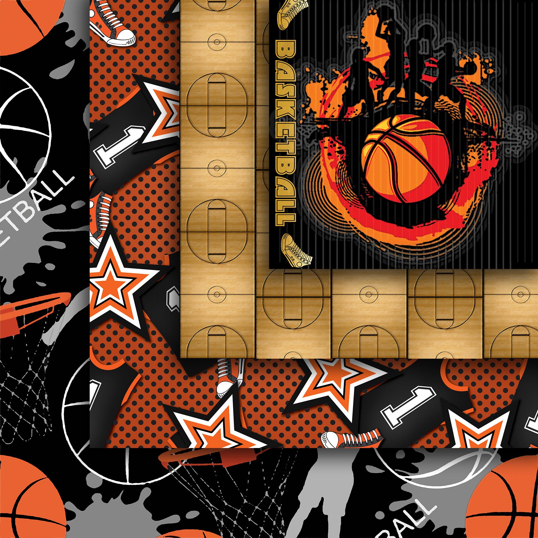 Basketball Seamless Digital Paper Pack Baller Digital Paper | Etsy