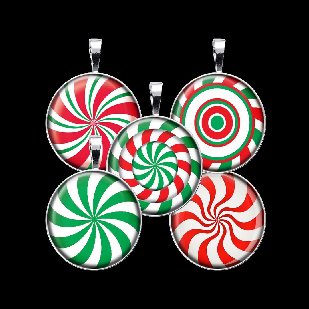 Peppermint Digital Collage Sheet - Christmas Candies Digital Collage ...