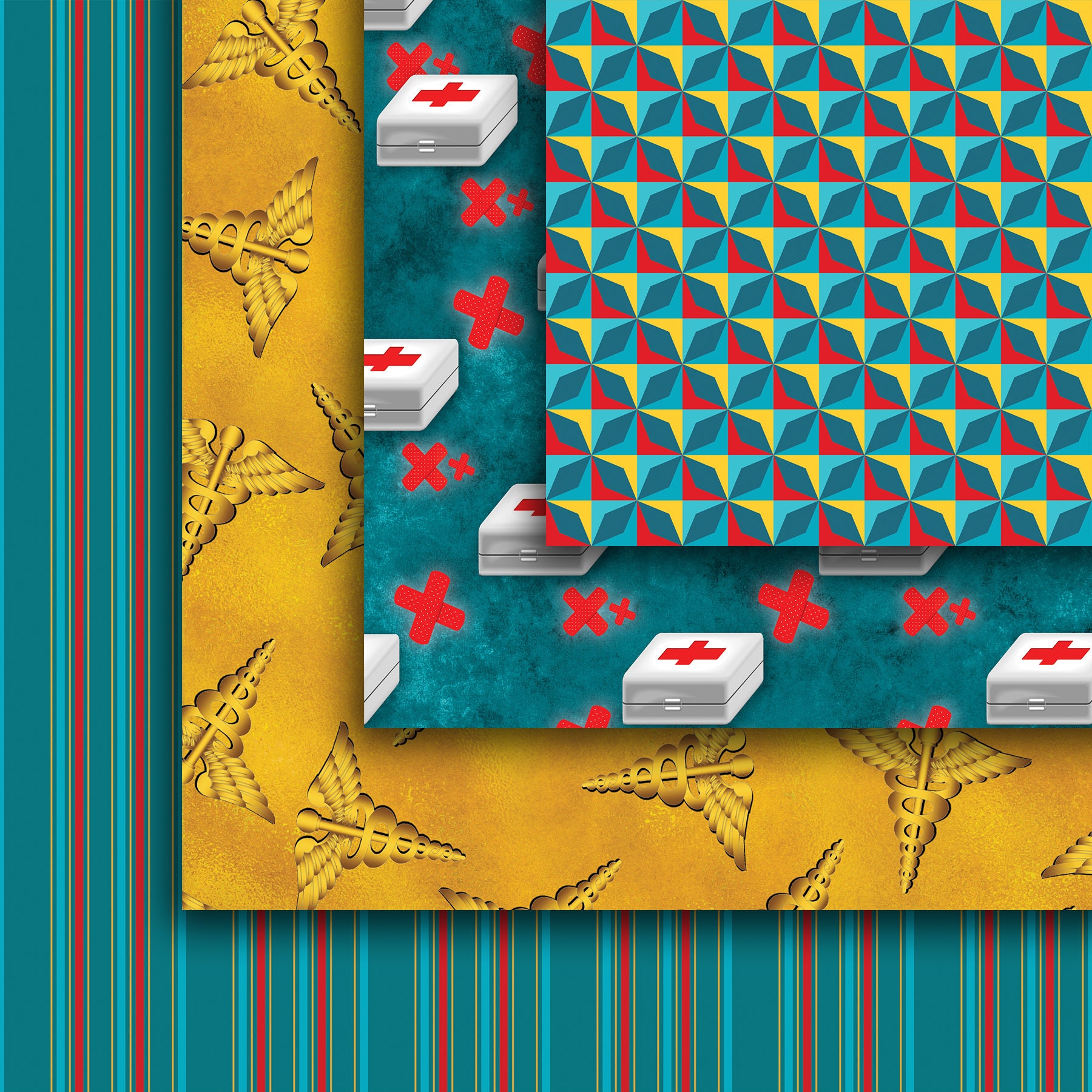 Medical Seamless Digital Paper Pack, Nurse Seamless Digital Paper Pack ...