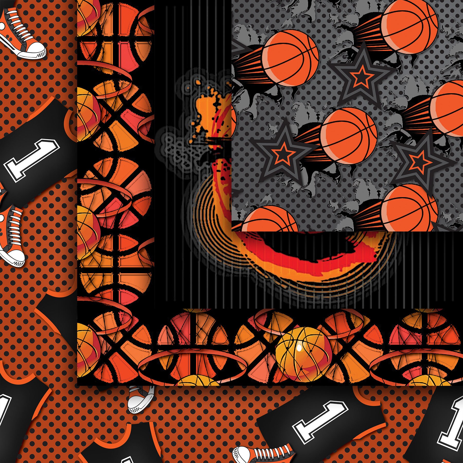 Basketball Seamless Digital Paper Pack Baller Digital Paper | Etsy