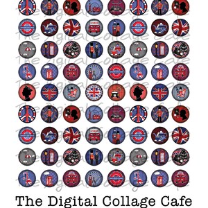 London Digital Collage Sheet DCC012 England Collage, British Collage ...