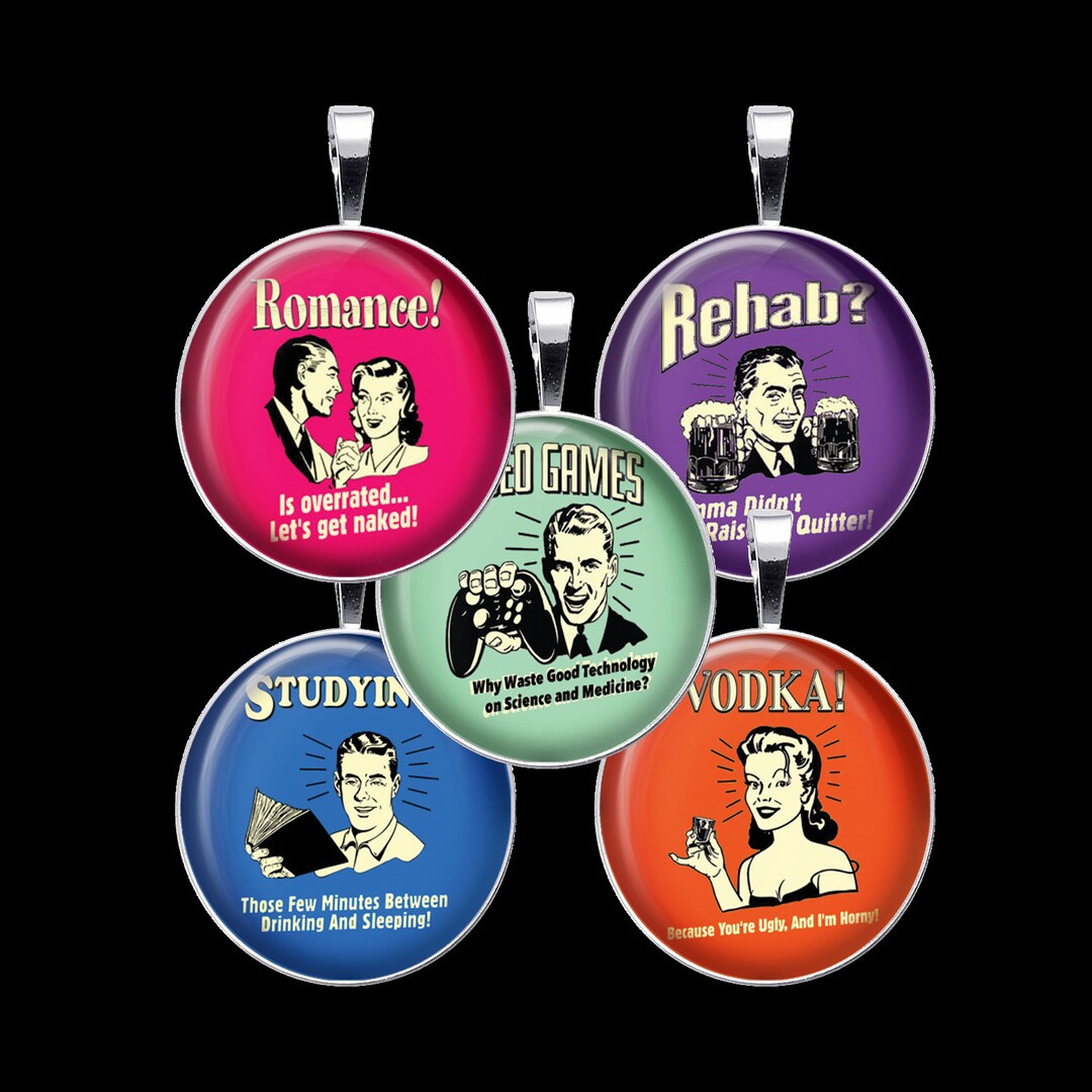 Retro Sarcastic Quotes Digital Collage Sheet DCC041 - Vintage Collage ...