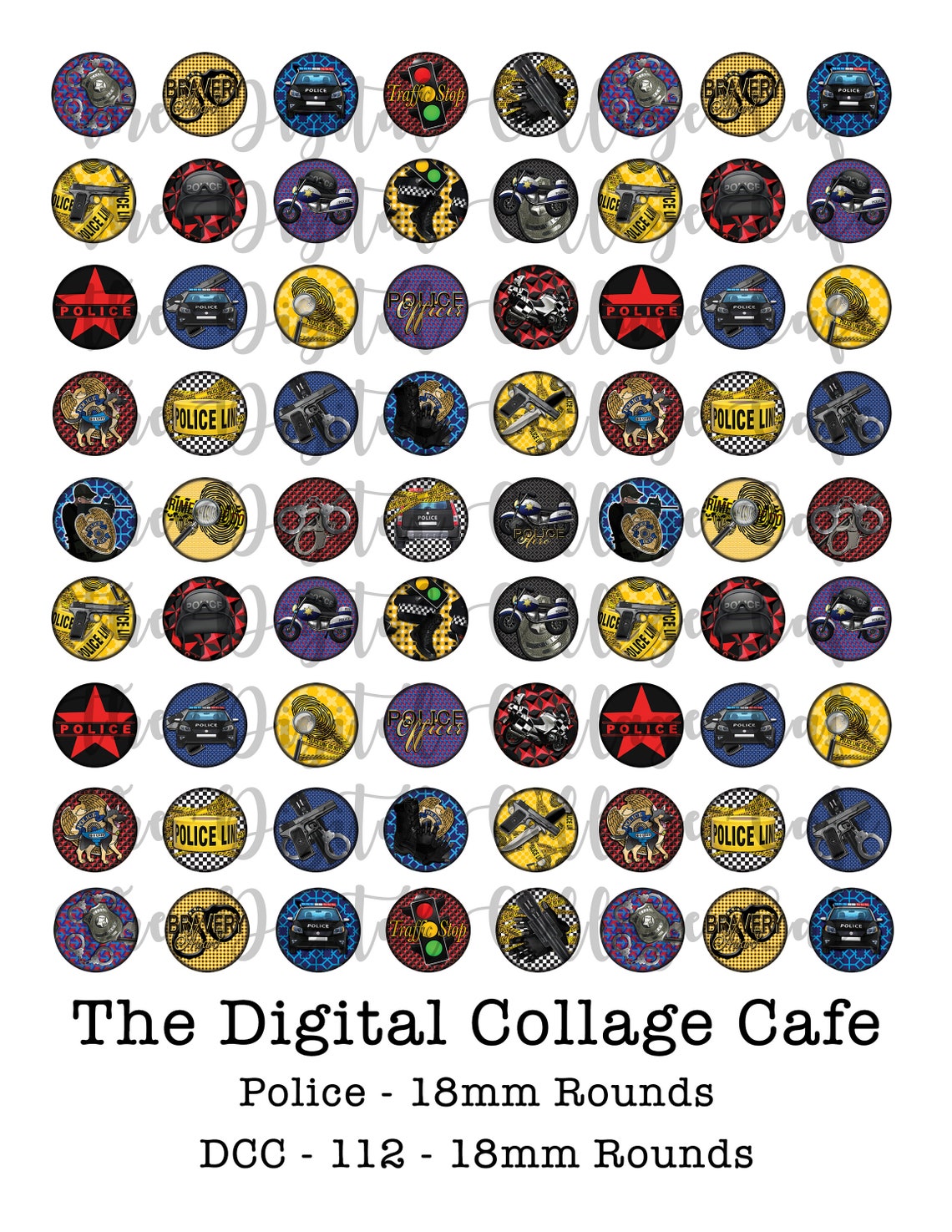 Police Digital Collage Sheet, Policeman Collage, Police Officer Collage ...