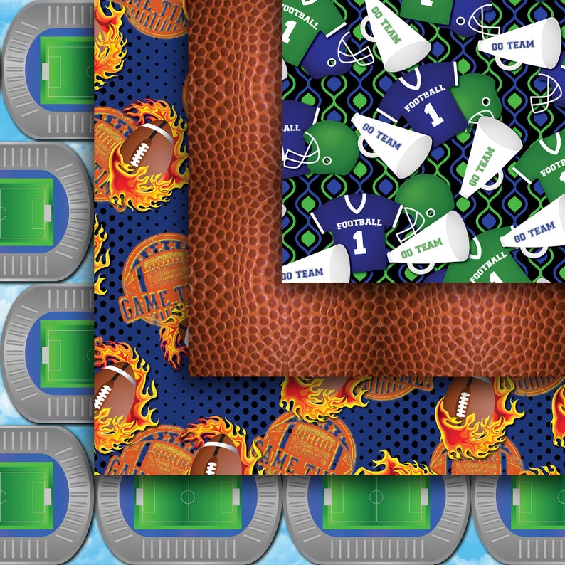 Football Seamless Digital Paper Pack, American Football Digital Paper ...