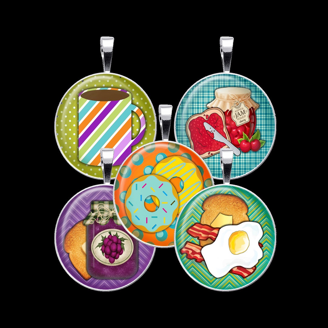 Breakfast Digital Collage Sheet - Brunch Digital Collage DCC050 - 18mm ...