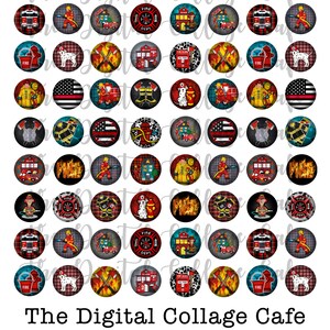 Firefighter Digital Collage Sheet - Fireman Collage - Fire Truck ...