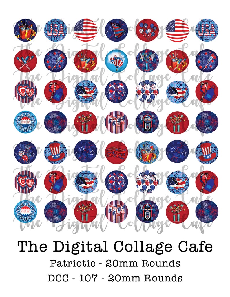 Patriotic Collage Sheet America Collage USA Collage 4th of - Etsy