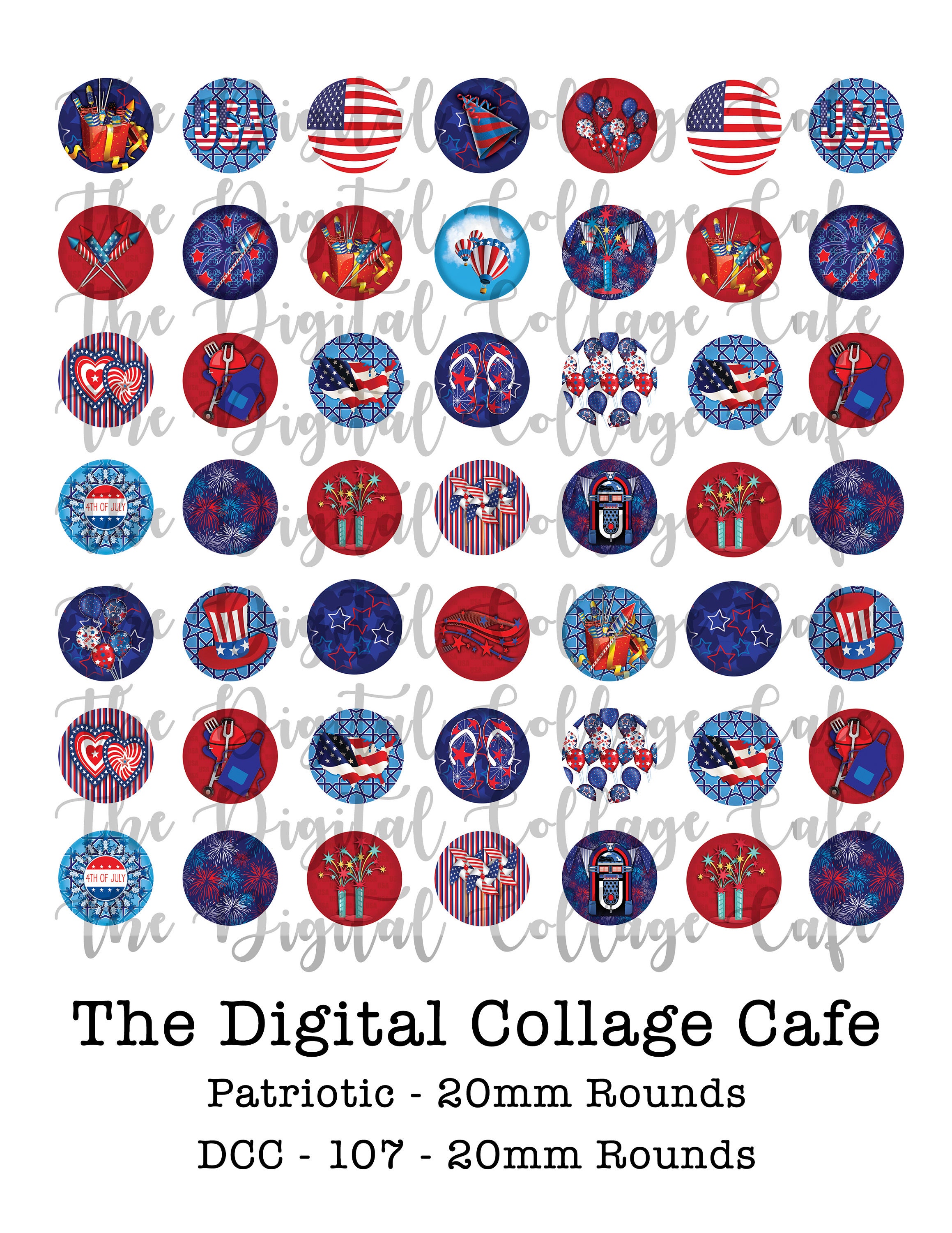 Patriotic Collage Sheet, America Collage, USA Collage, 4th of July ...