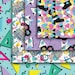 80s 90s Memphis Style Seamless Digital Paper Pack, 80s Party Digital ...