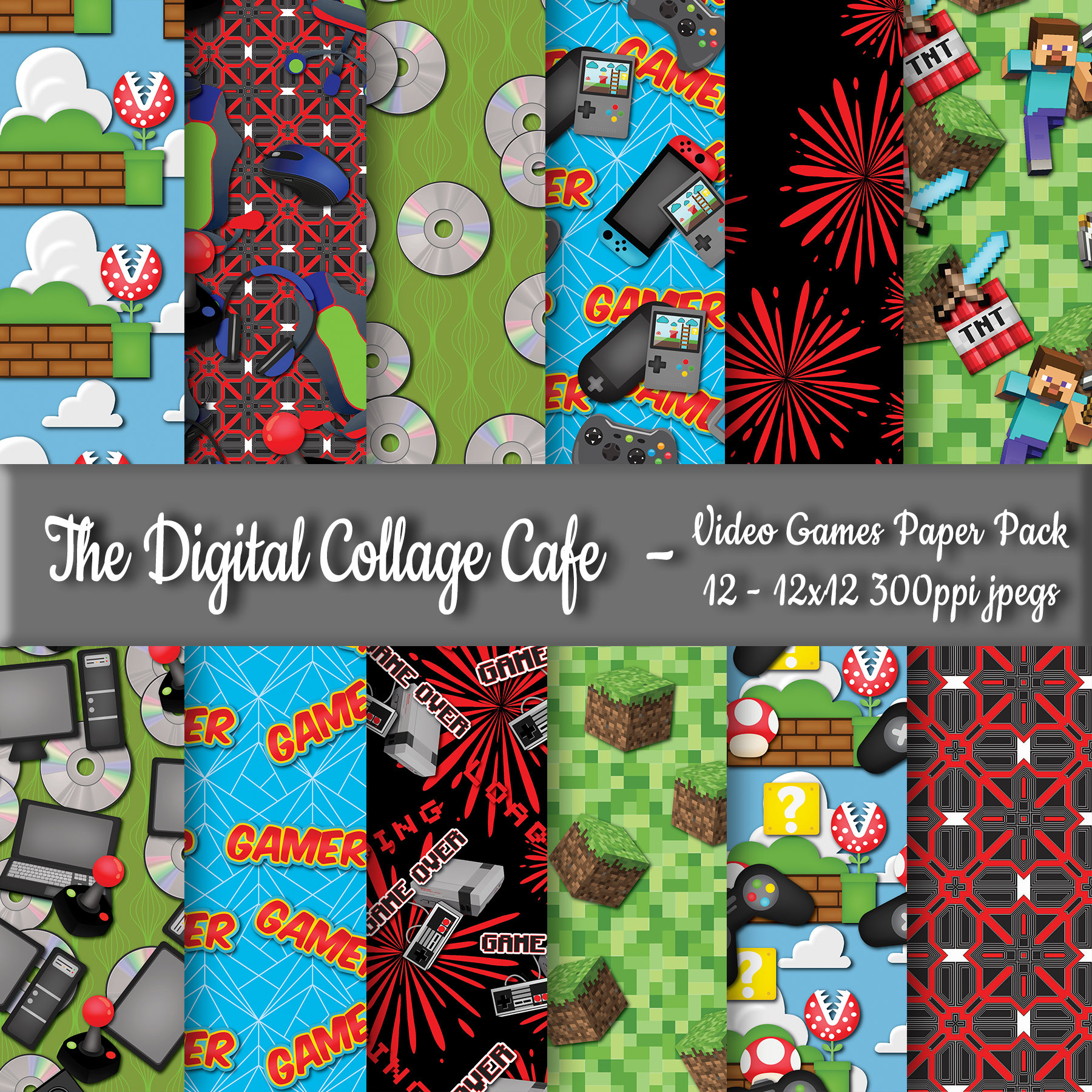 Video Games Seamless Digital Paper Pack Gamer Seamless - Etsy