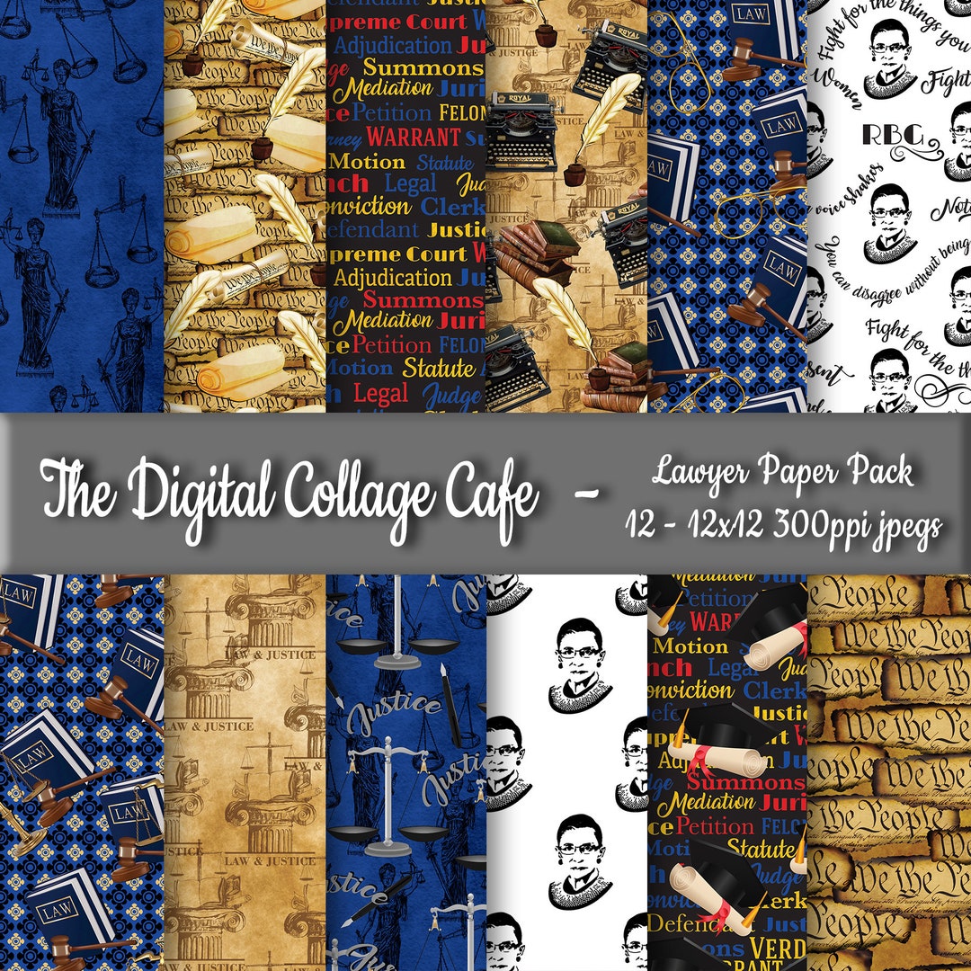 Lawyer Seamless Digital Paper Pack, Law Seamless Pattern, Legal Digital ...