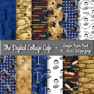 Lawyer Seamless Digital Paper Pack, Law Seamless Pattern, Legal Digital ...