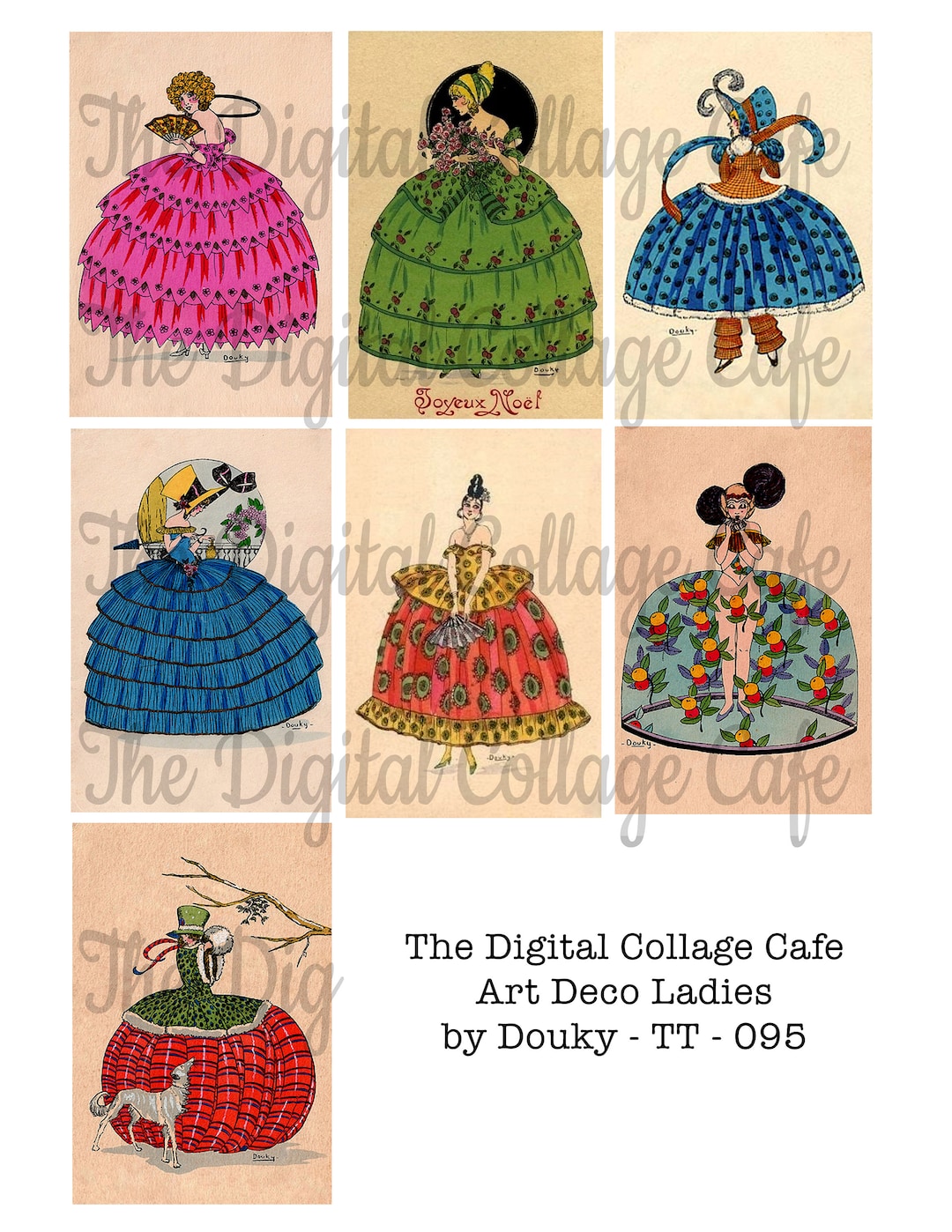 Art Deco Ladies by Douky - Digital Collage Sheet - TT - 095 - Instant ...