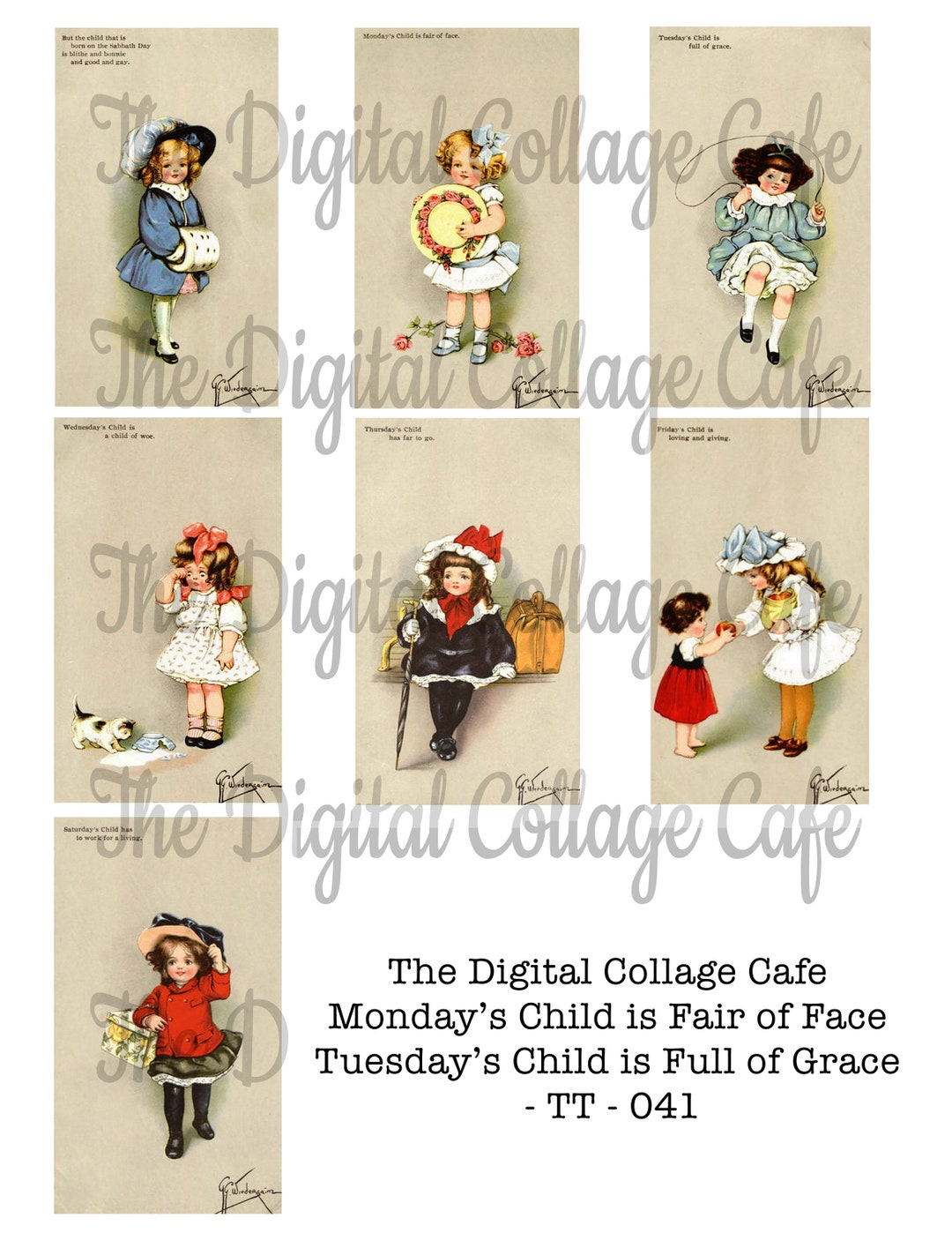 Monday's Child is Fair of Face, Tuesday's Child is Full of Grace ...