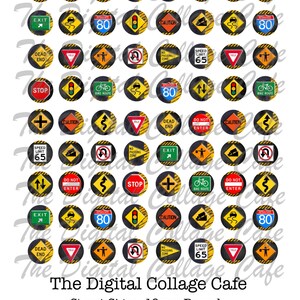 Street Signs Digital Collage Sheet DCC017 Traffic Signs - Etsy