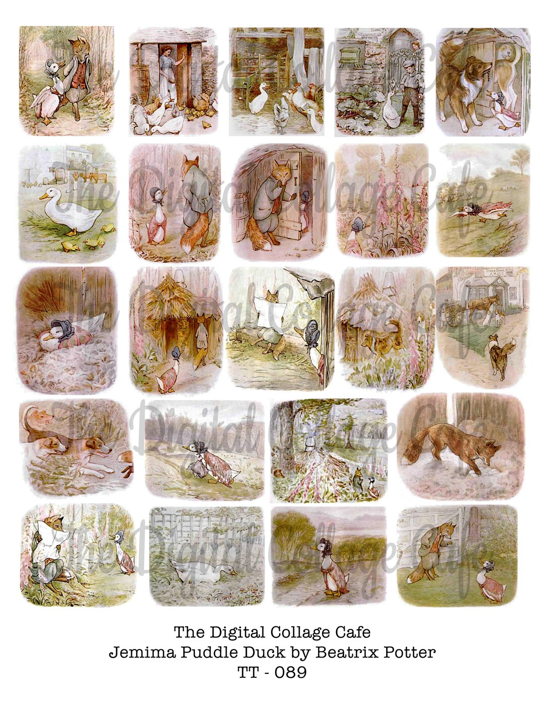 Jemima Puddle Duck - Beatrix Potter - Digital Collage Sheet - TT - 089 ...