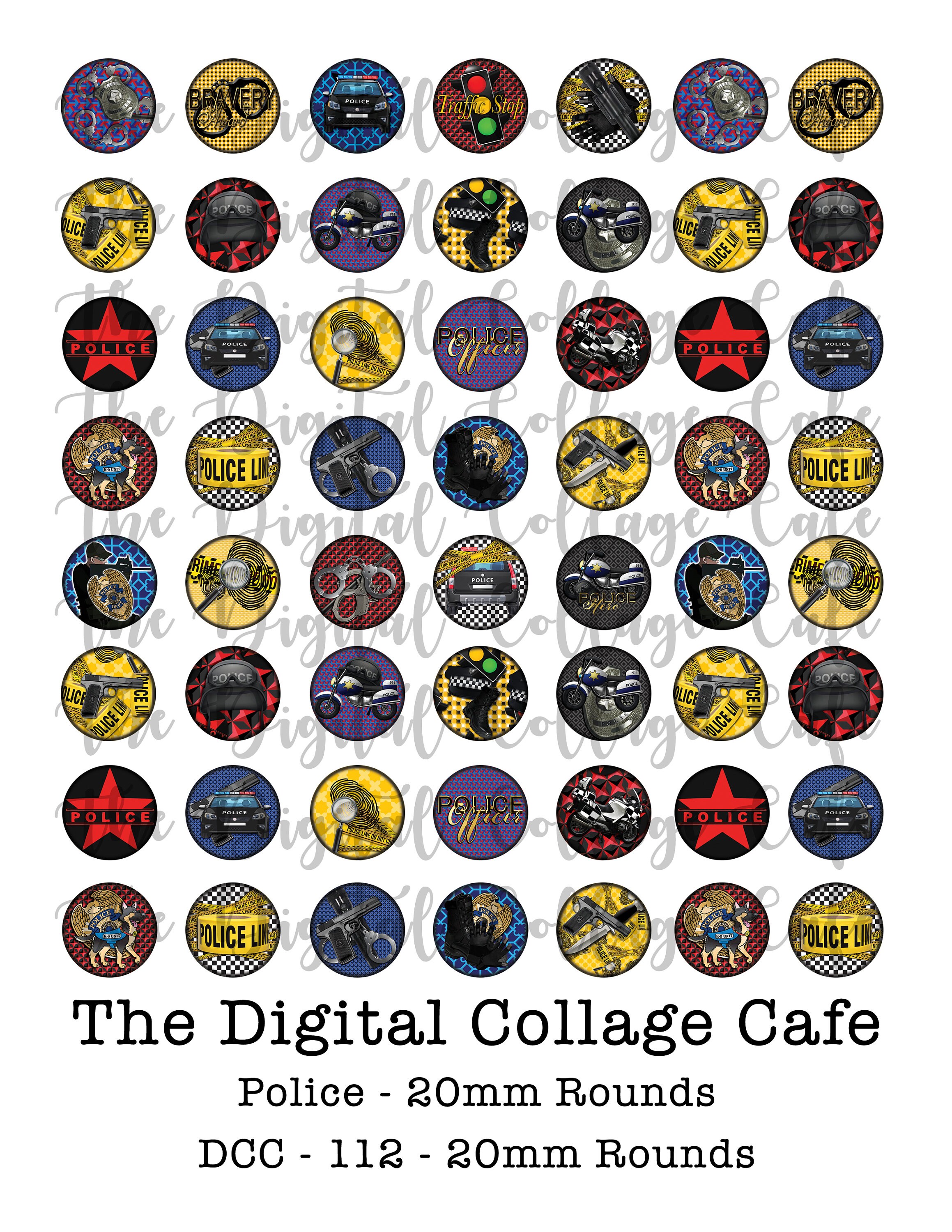 Police Digital Collage Sheet, Policeman Collage, Police Officer Collage ...