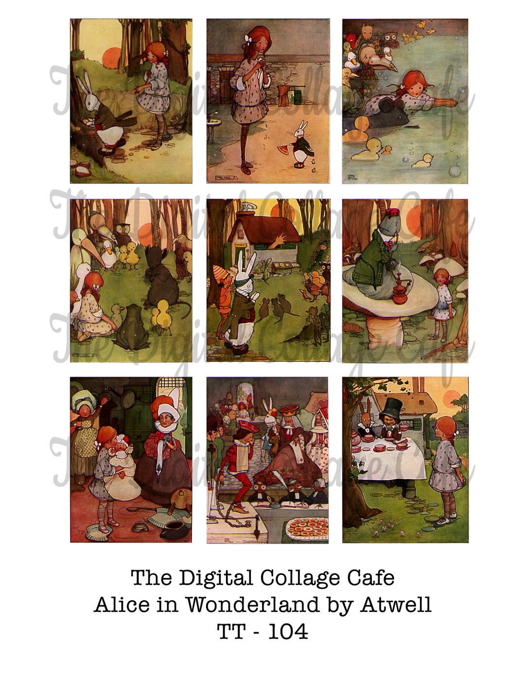 Alice in Wonderland by Atwell - Digital Collage Sheet - TT - 104 ...