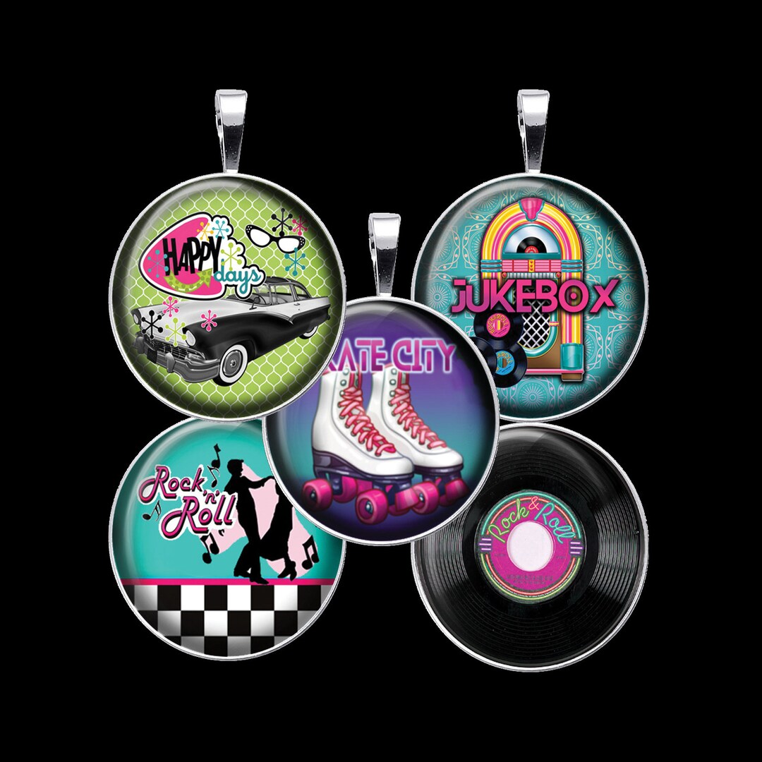 Fifties Digital Collage Sheet DCC030 - Retro Collage, Sock Hop Collage ...