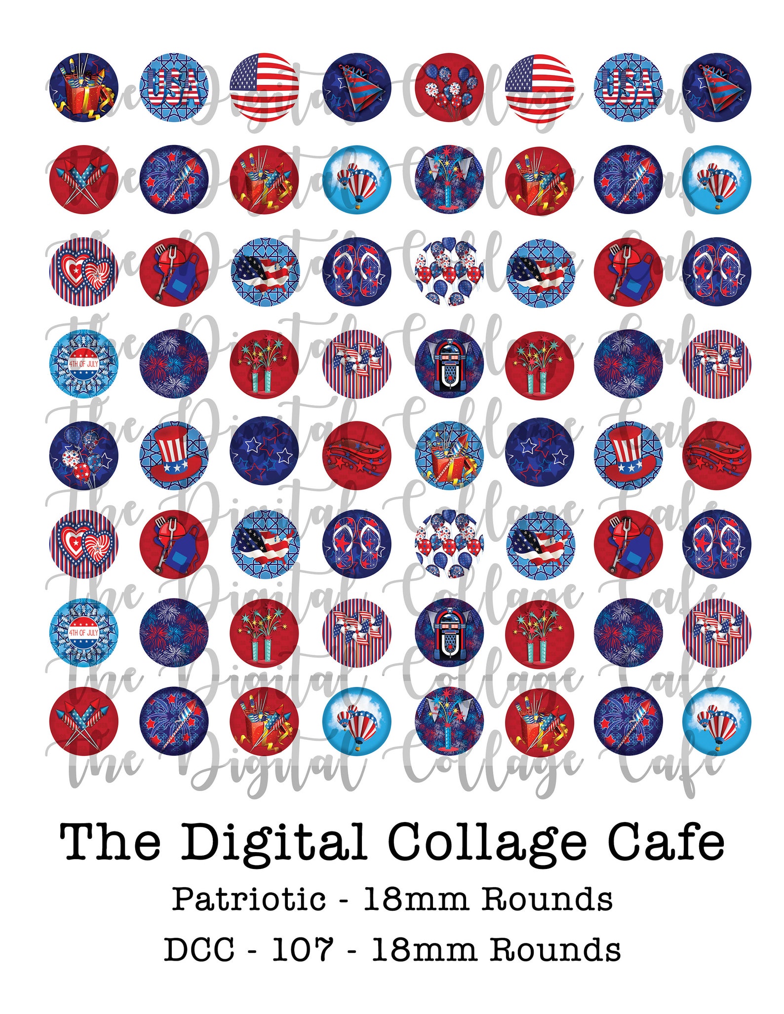 Patriotic Collage Sheet, America Collage, USA Collage, 4th of July ...