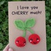 I Love You Cherry Much, Cherries Crochet Card - Etsy