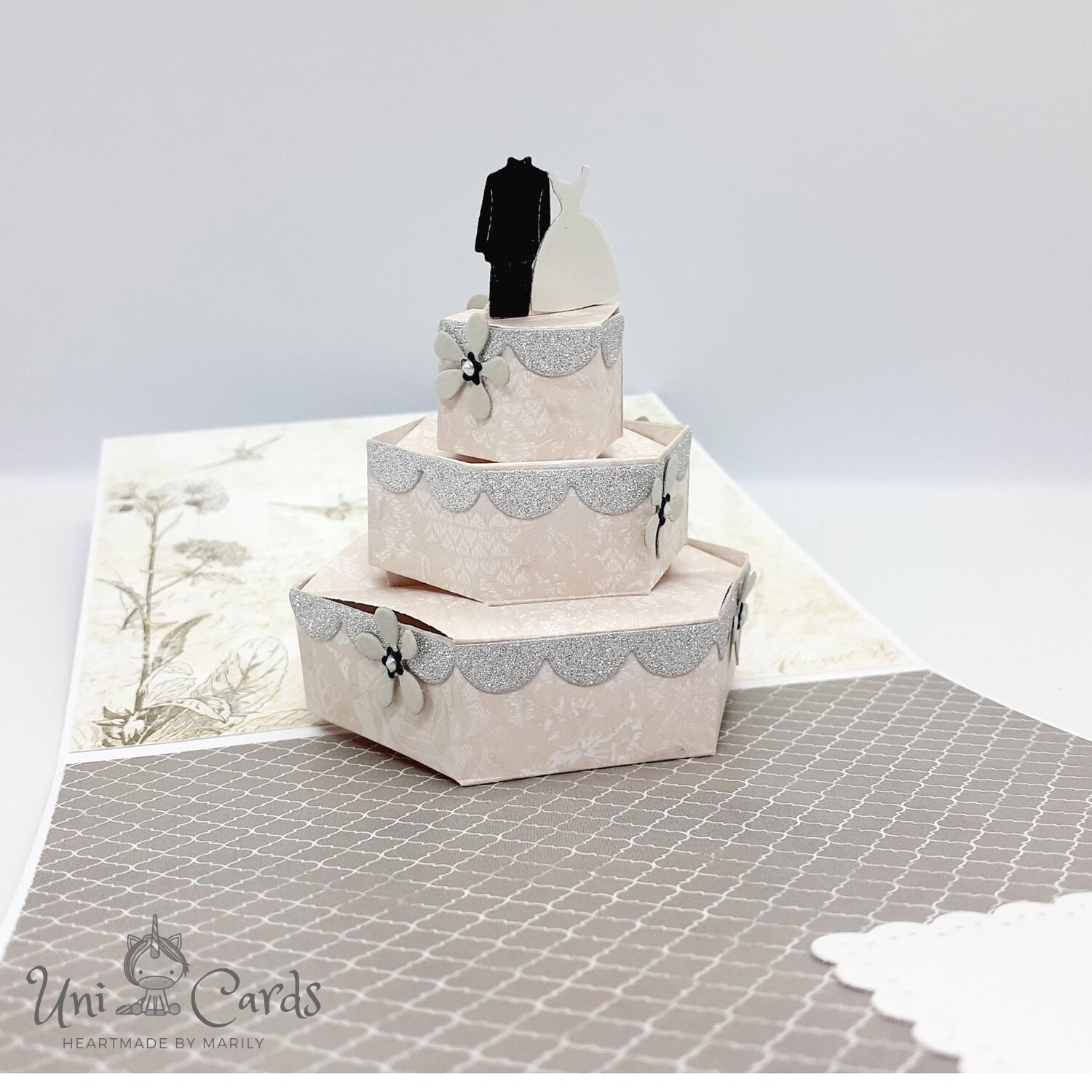 Handmade Wedding Cake Pop up Card, for Couples - Etsy