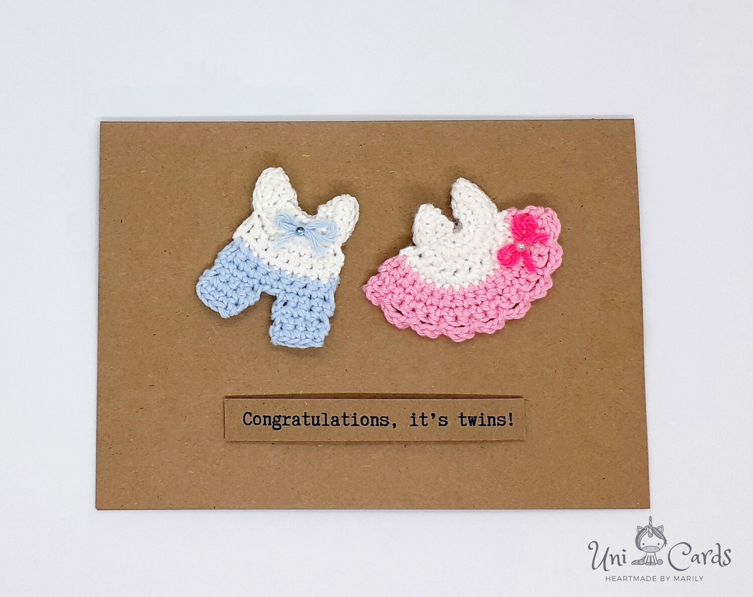 Personalised Twins Handmade Baby Cards, Baby Twins Card, New Baby ...