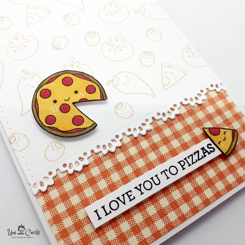 Cute Pun Pizza Card, Handmade Food Love Card - Etsy
