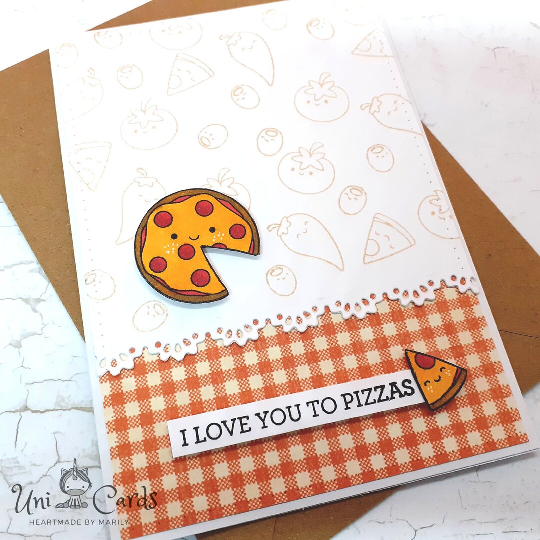 Cute Pun Pizza Card, Handmade Food Love Card - Etsy