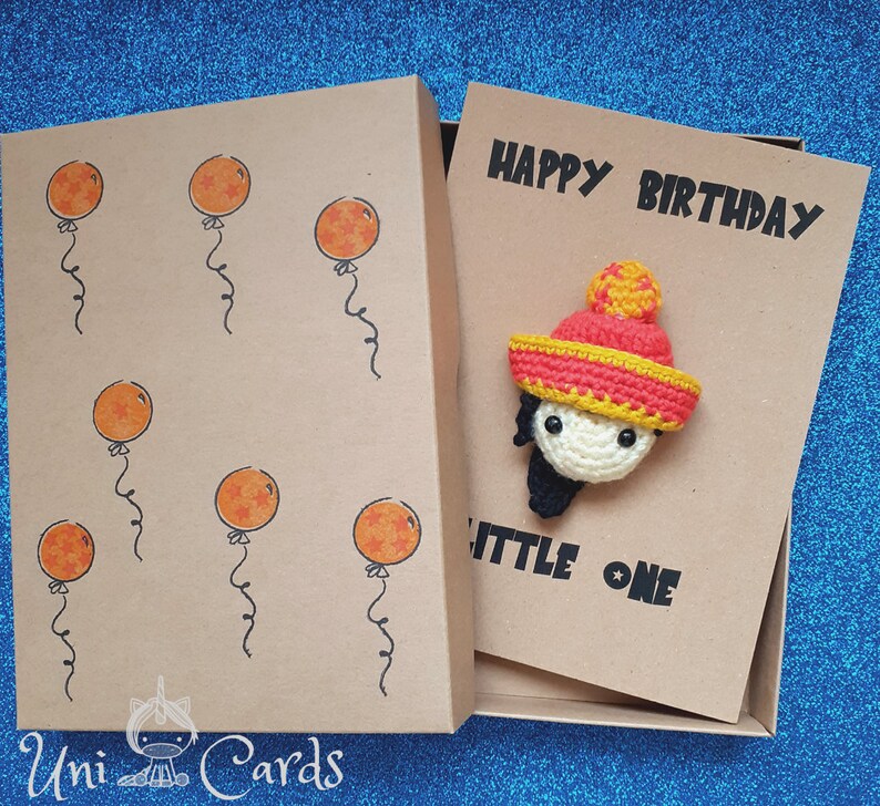 Dragon Ball Inspired Card, Crochet Amigurumi Card, Gohan Kid - Etsy