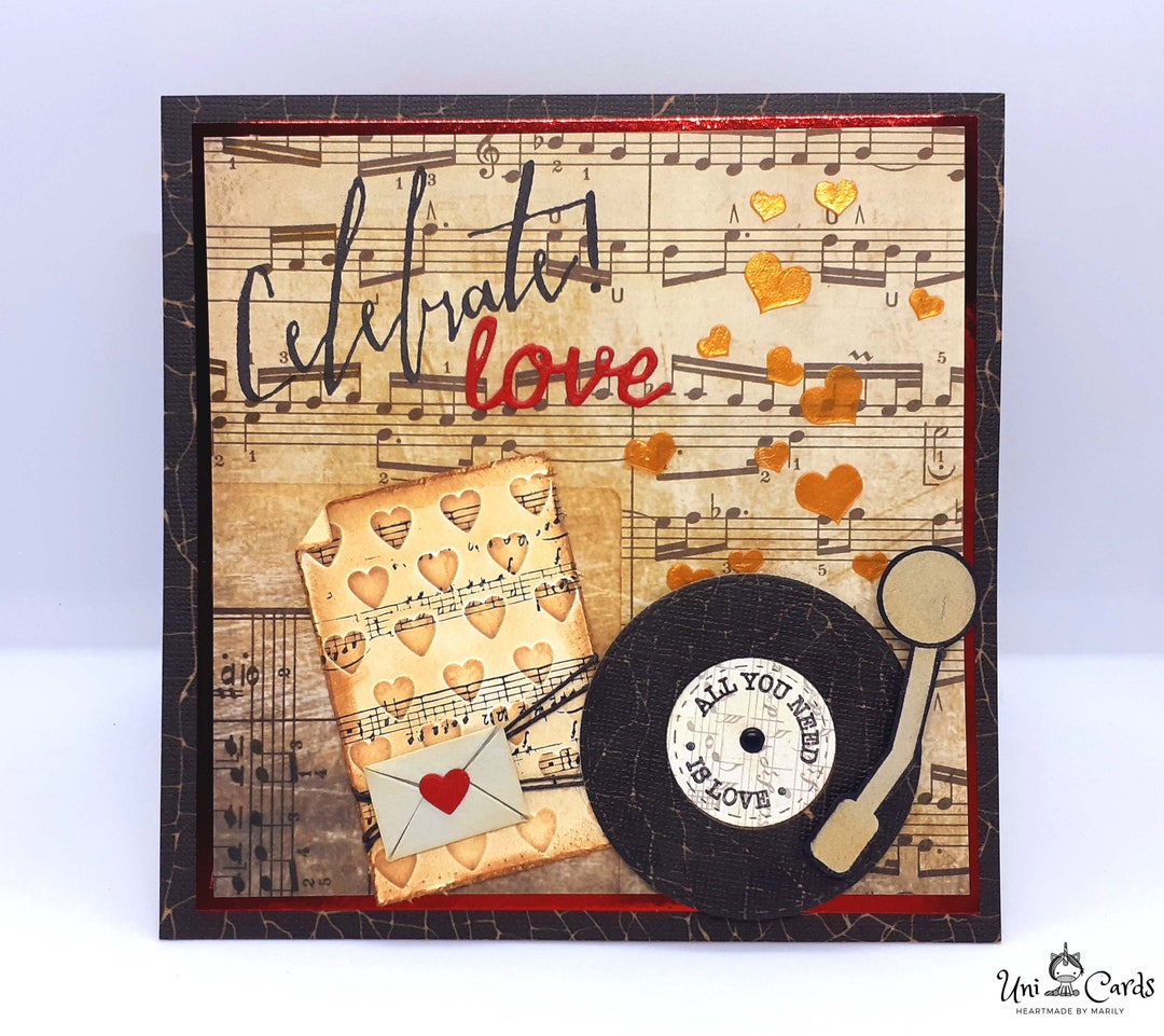 Music Vinyl Disc Record Card, Valentine, Anniversary Card - Etsy