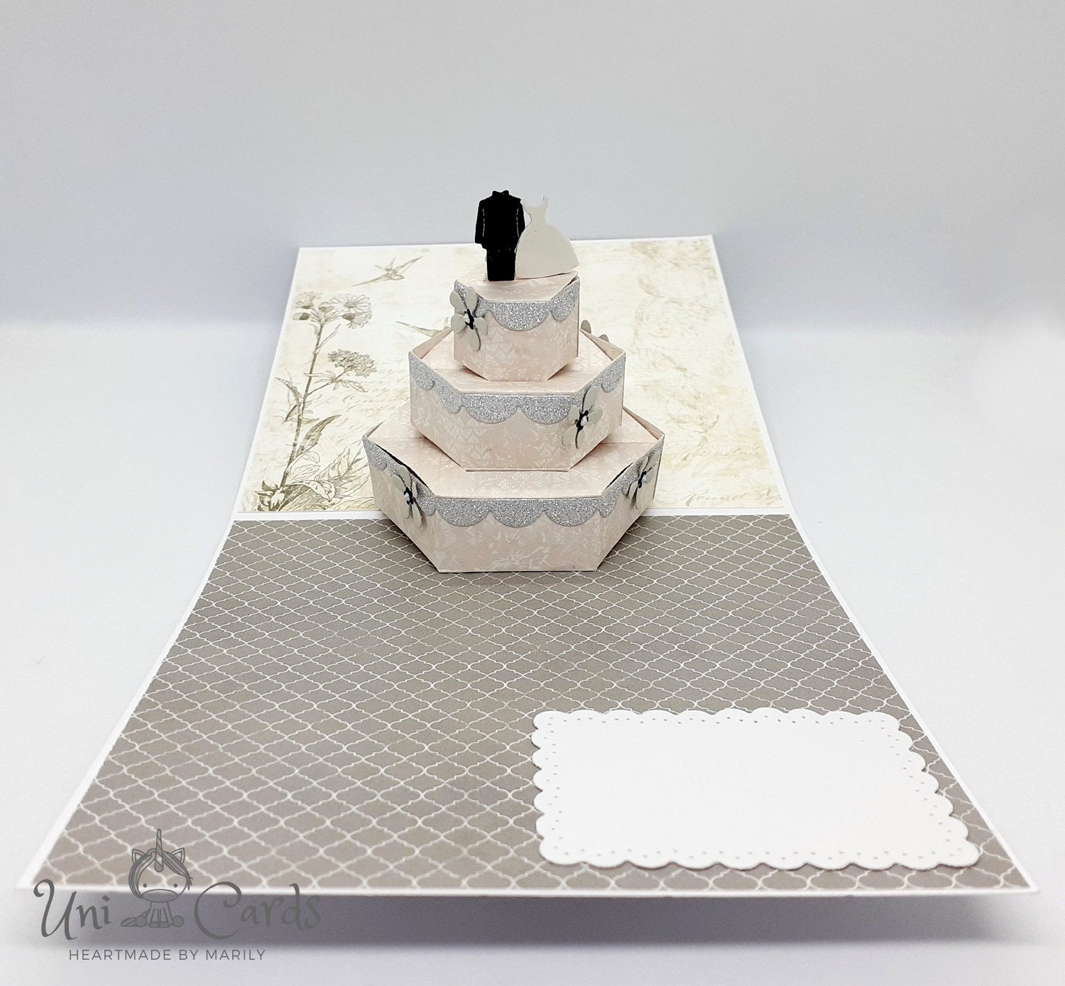 Handmade Wedding Cake Pop up Card, for Couples - Etsy