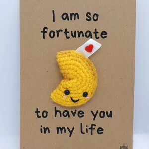 Fortune Cookie Crochet Greeting Card - Etsy