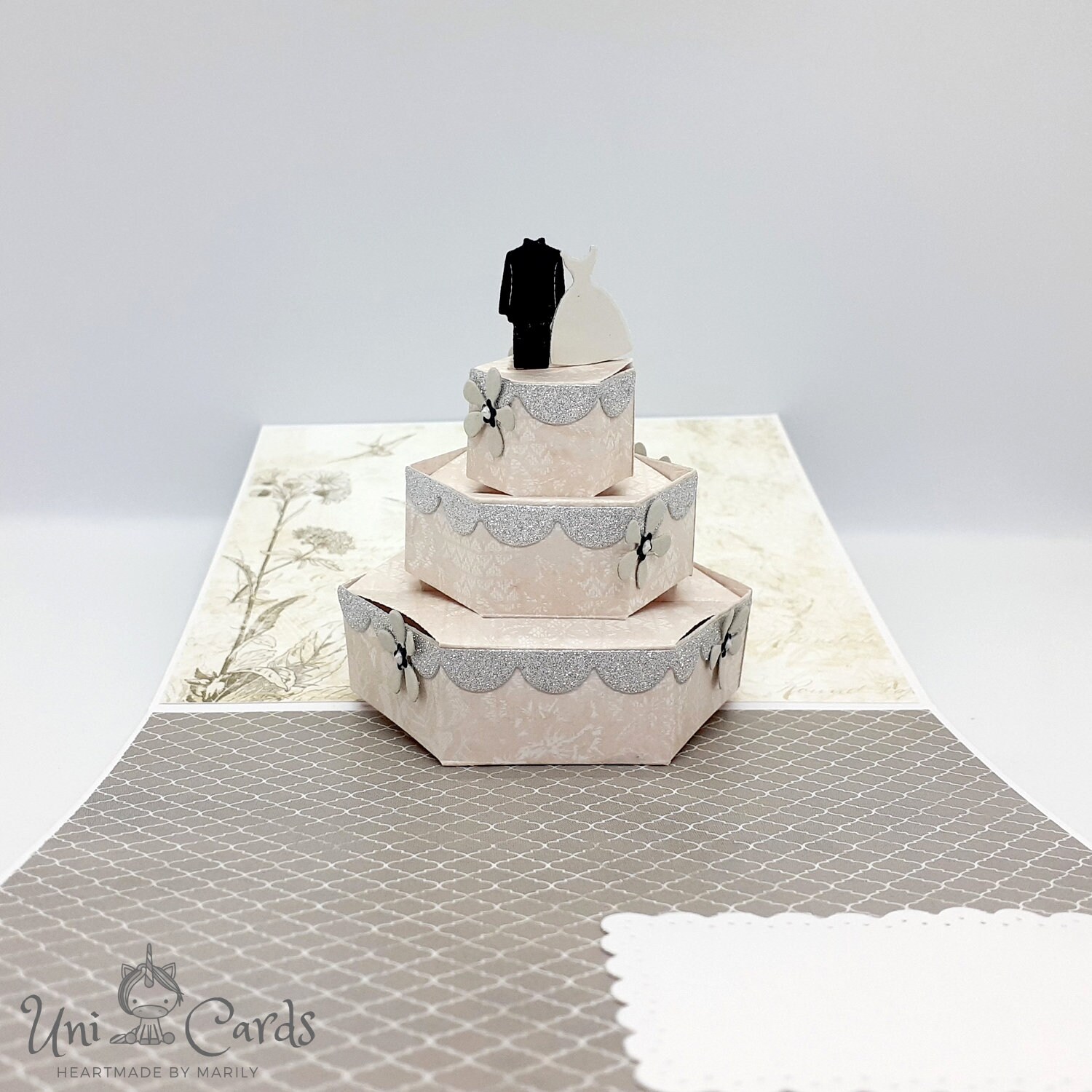 Handmade Wedding Cake Pop up Card, for Couples - Etsy