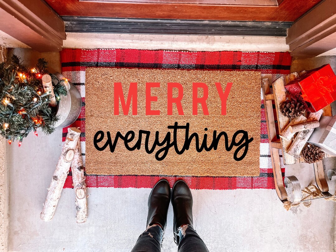 Merry Everything Doormat Merry Christmas Doormat Christmas Doormat ...