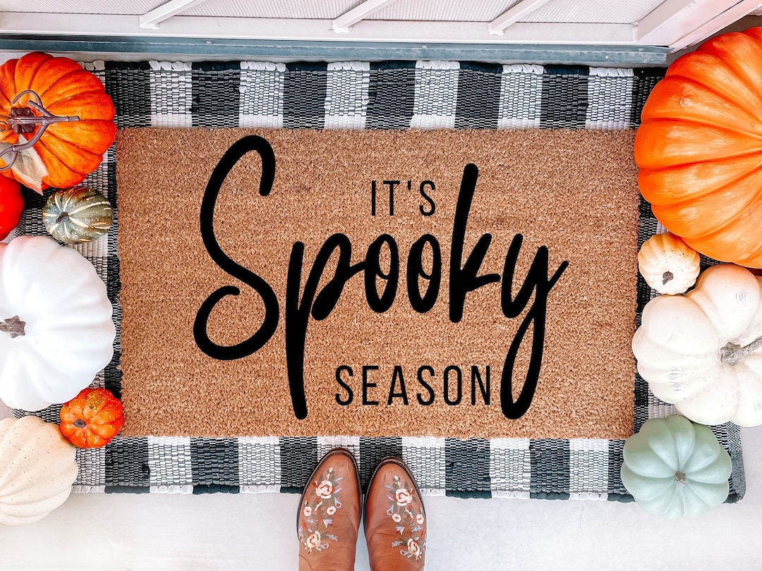 It's Spooky Season Doormat Halloween Doormat Halloween Decor Fall Decor ...