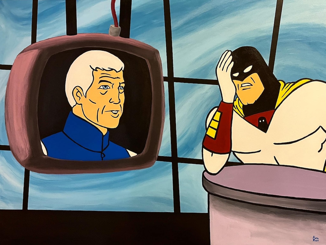 Space Ghost and Captain Murphy Painting, Acrylic on Canvas - Etsy
