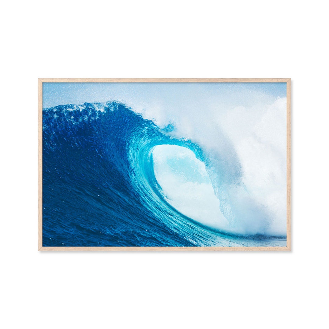 Barrel Wave, Canvas Art Print, Paper Print, Beach Art, Ocean, Poster ...