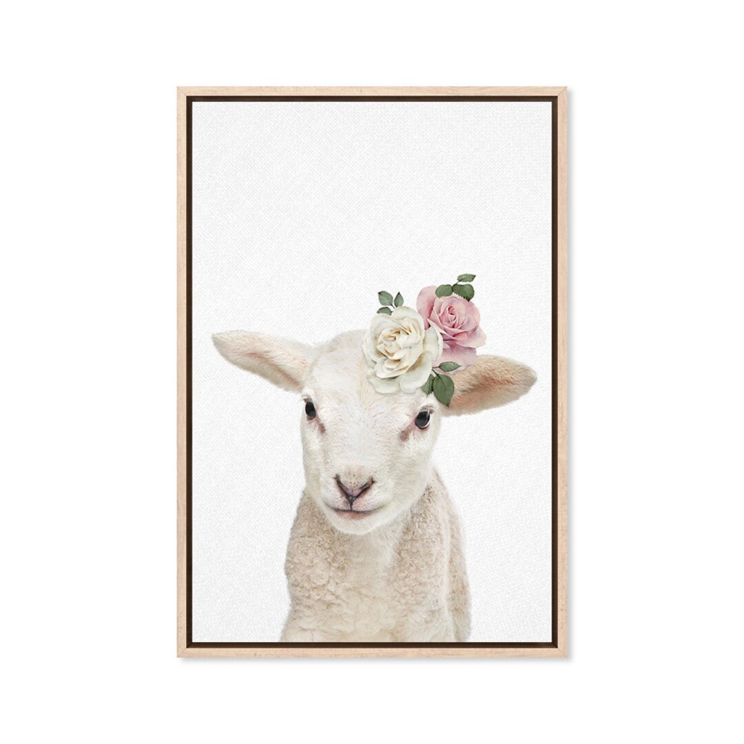 Vintage Lamb, Canvas Art Print, Paper Print, Baby Animal Print, Nursery ...