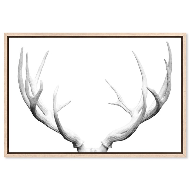 Deer Antlers Canvas Art Print Paper Print Monochrome Art - Etsy