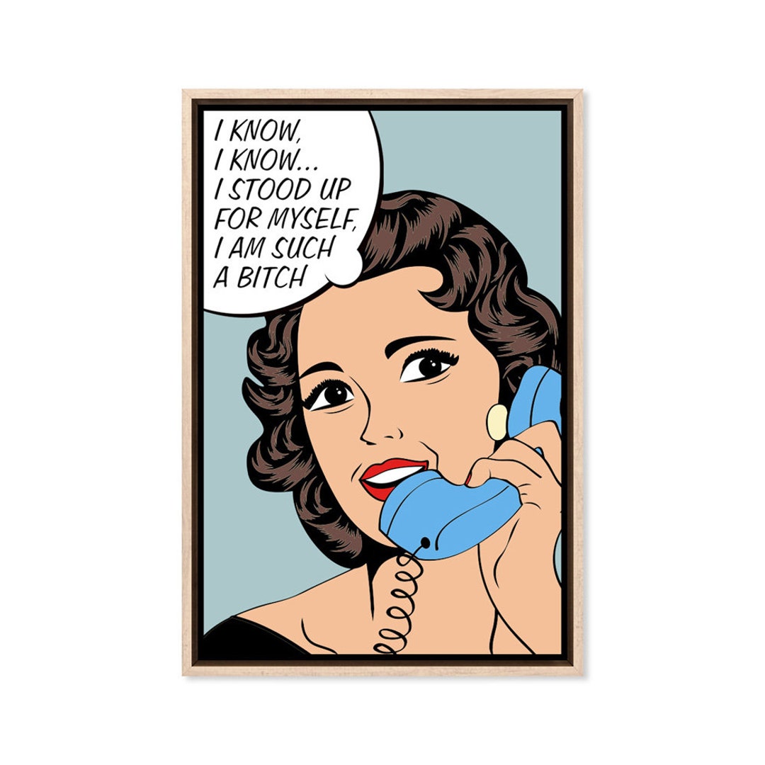 I Know I Know, Canvas Art Print, Paper Print, Comic Print, Comic Woman ...