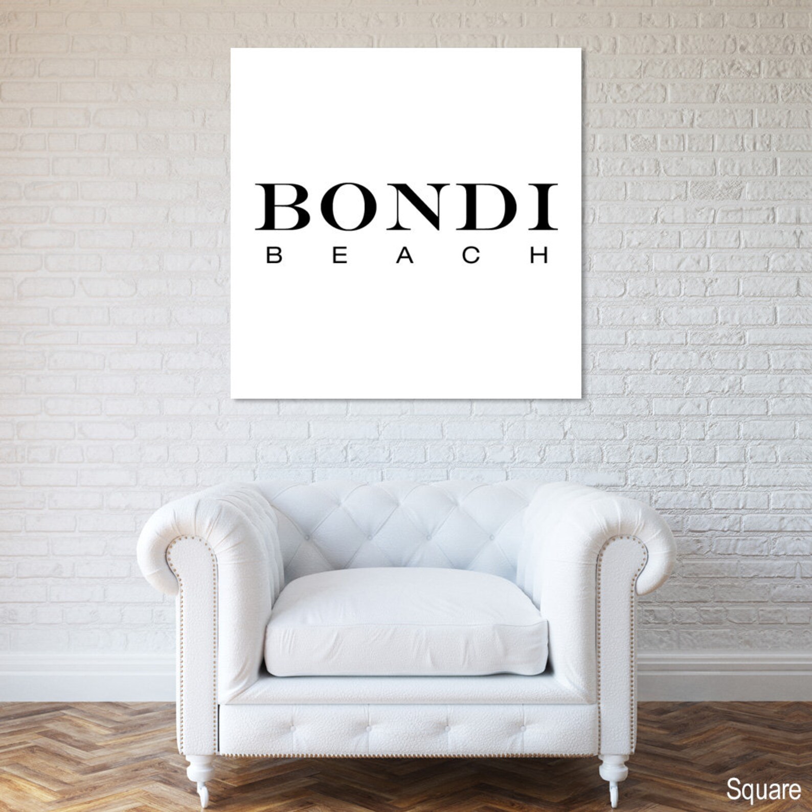 Bondi Beach, Canvas Art Print, Paper Print, Typography Wall Decor ...