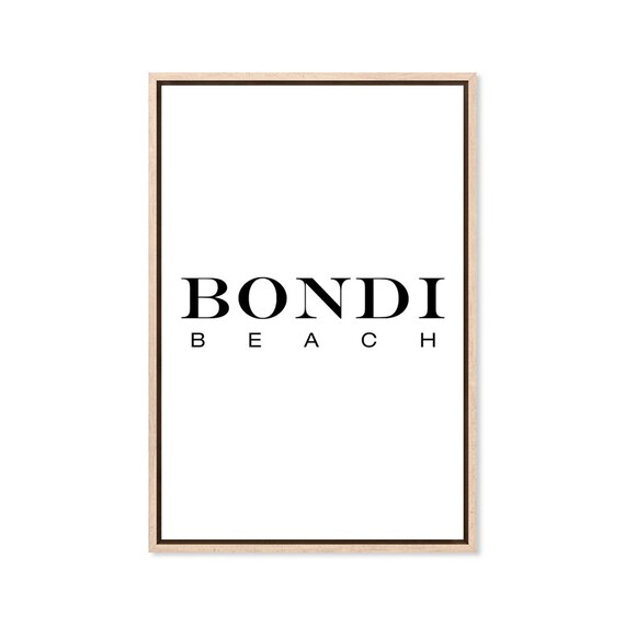 Bondi Beach Canvas Art Print Paper Print Typography Wall | Etsy
