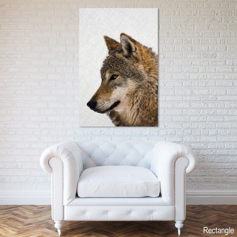 Grey Wolf Canvas Art Print Paper Print Animal Wall Decor - Etsy