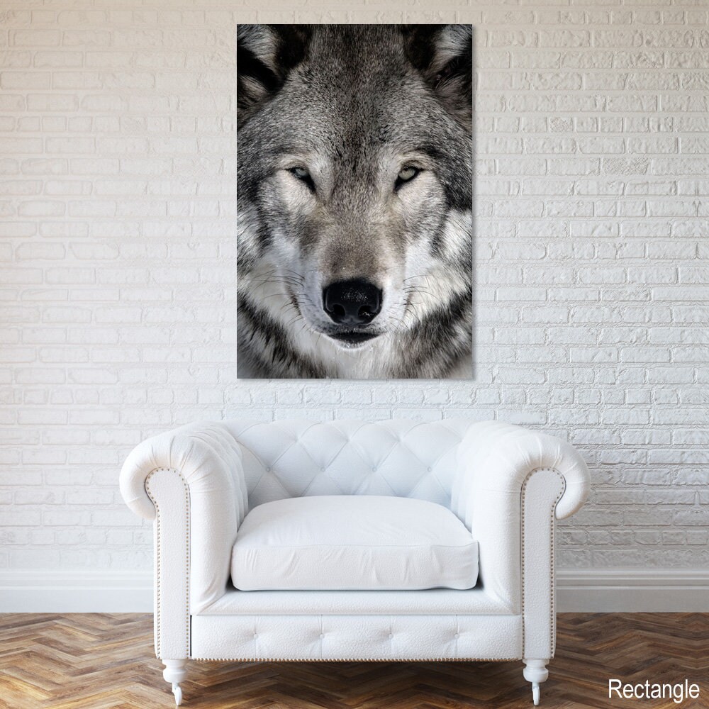 Grey Wolf Canvas Art Print Paper Print Wolf Print Canvas | Etsy