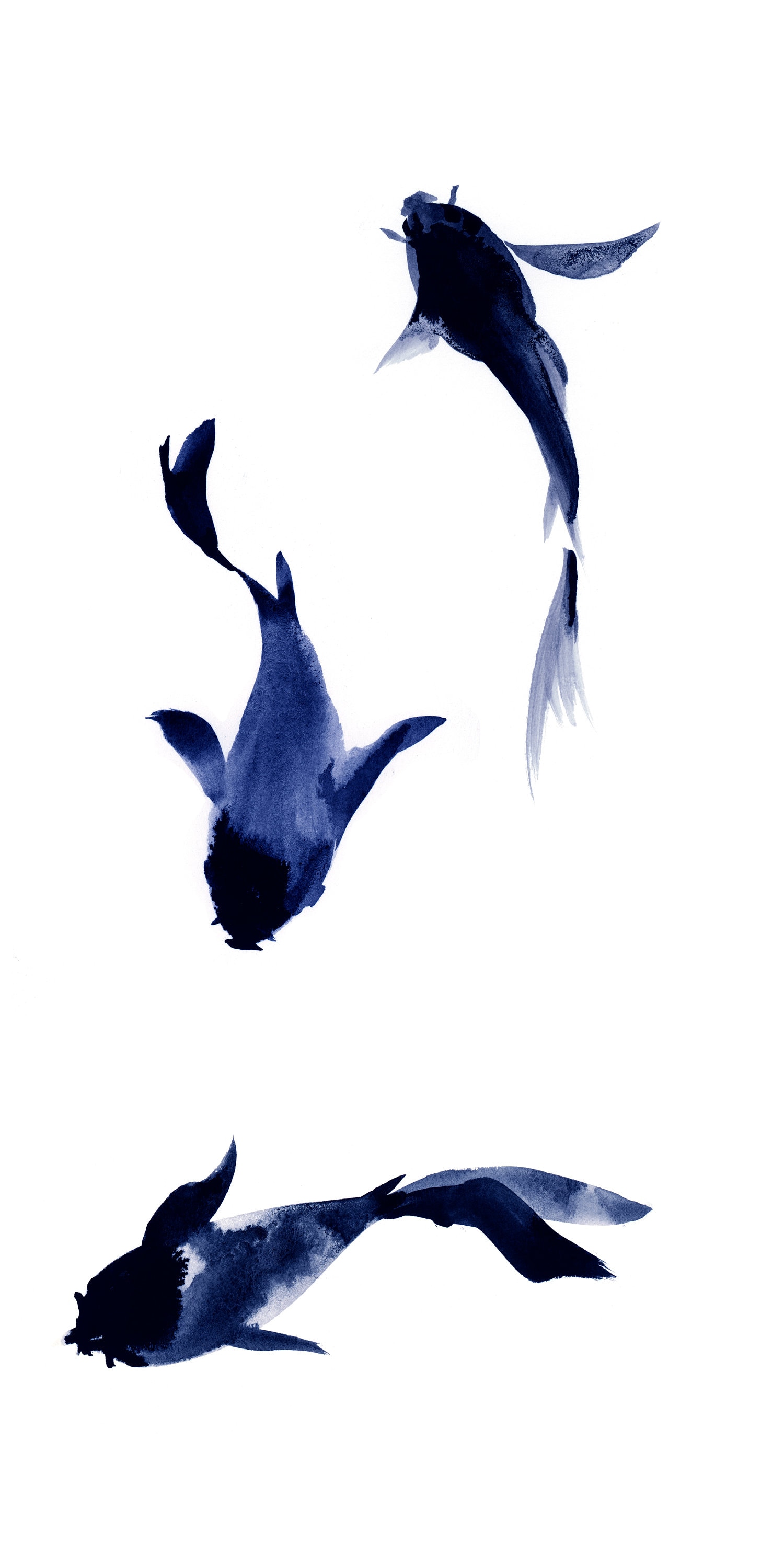 Blue Swim Three Panel by Jess Engle Wall Art - Etsy