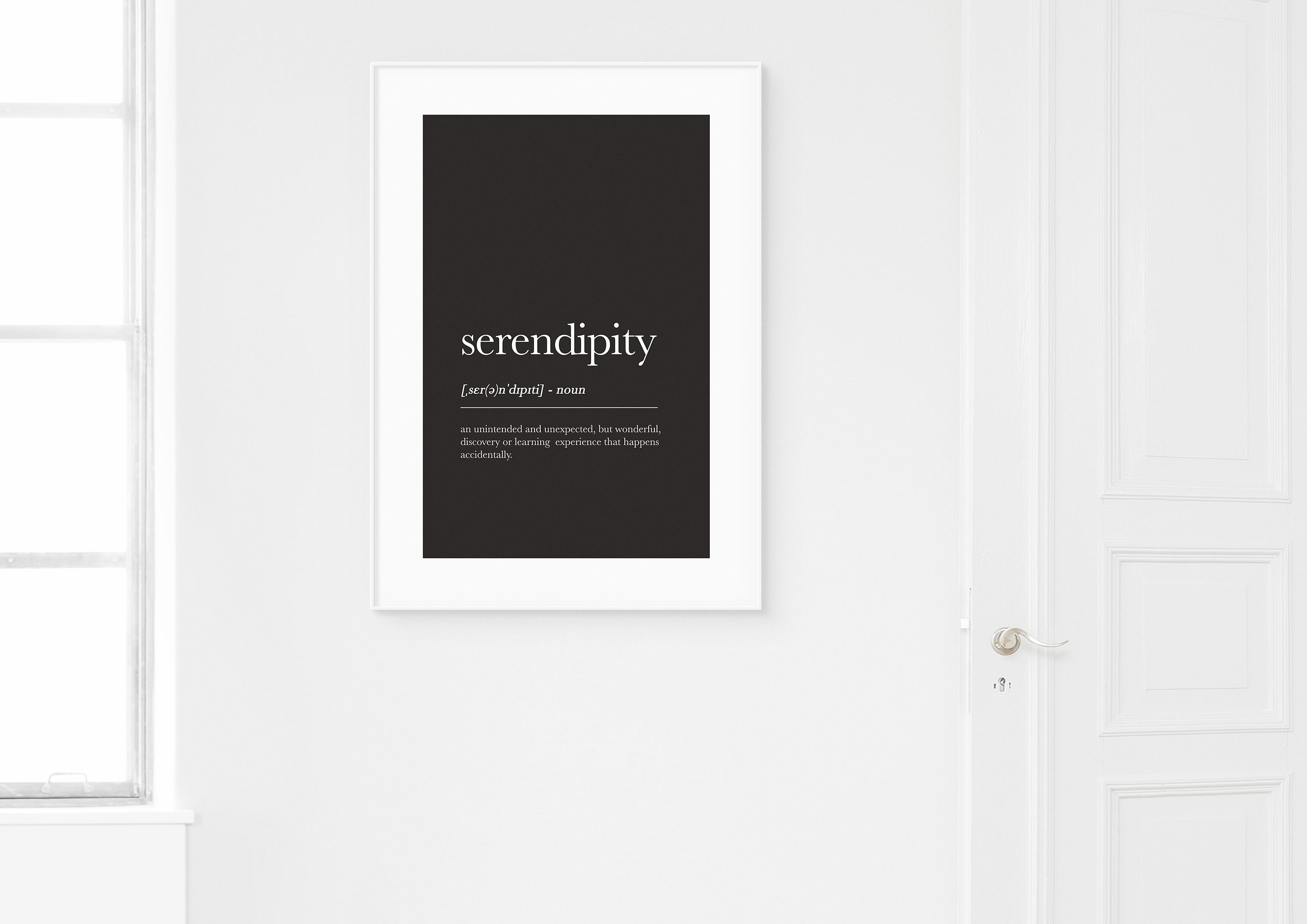 Serendipity Definition Print Serendipity Quote Nordic Wall - Etsy